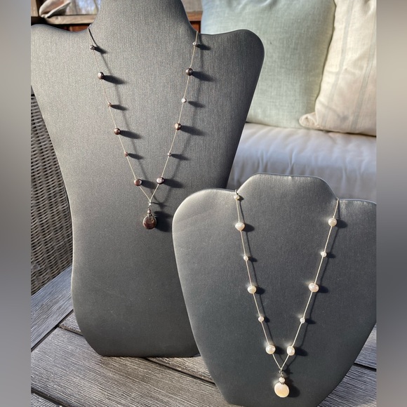 Jewelry | 2 Pearl On String Necklaces | Poshmark